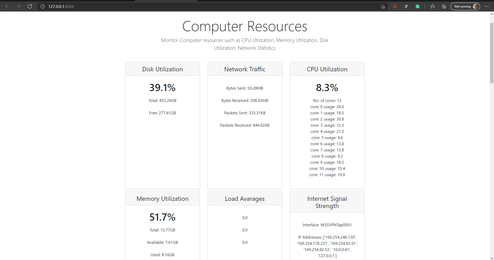 GitHub - KunalDhanaitkar/System-Monitor-Django