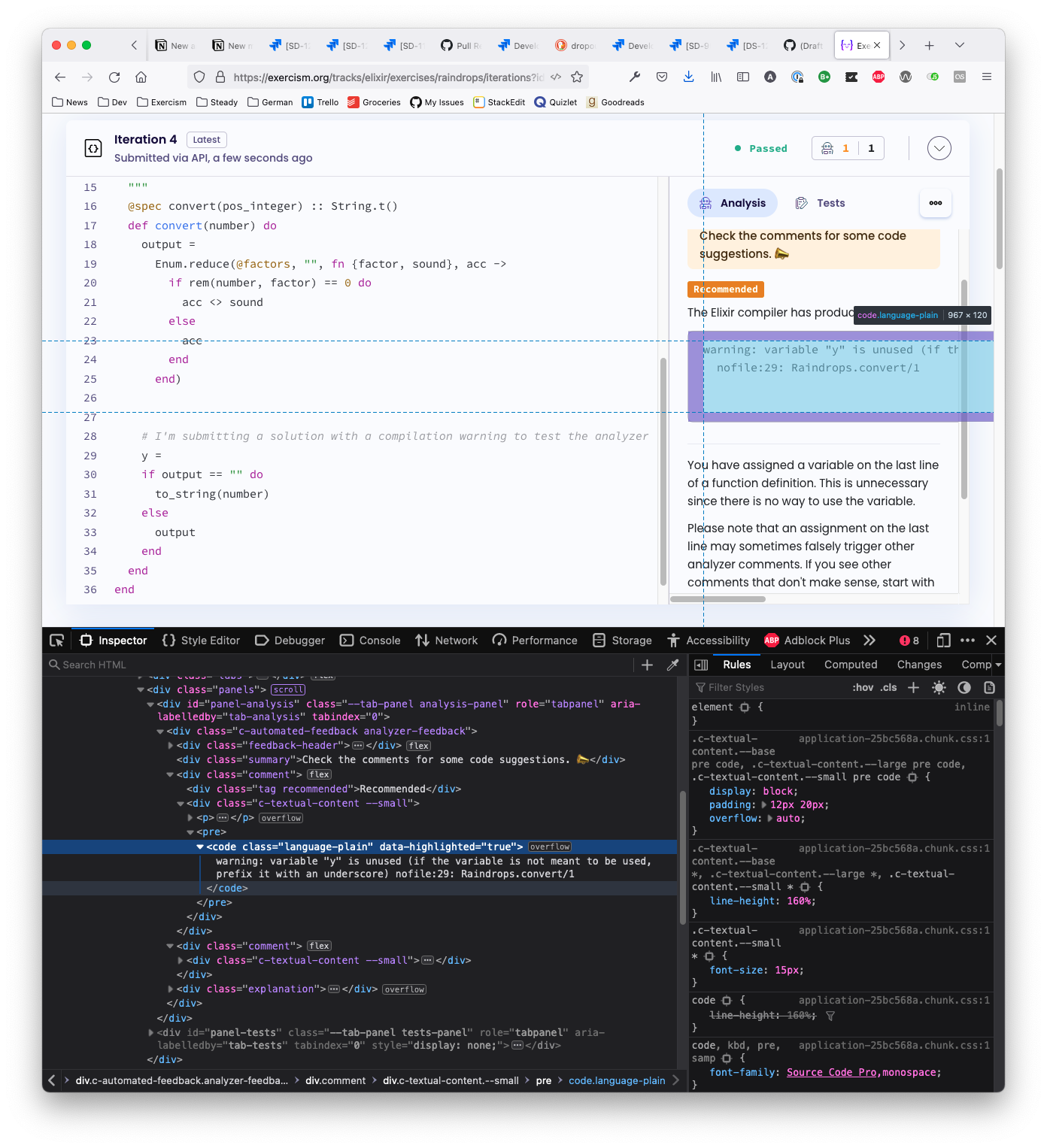 Make iterations view split pane resizable. · Issue #5988 · exercism ...
