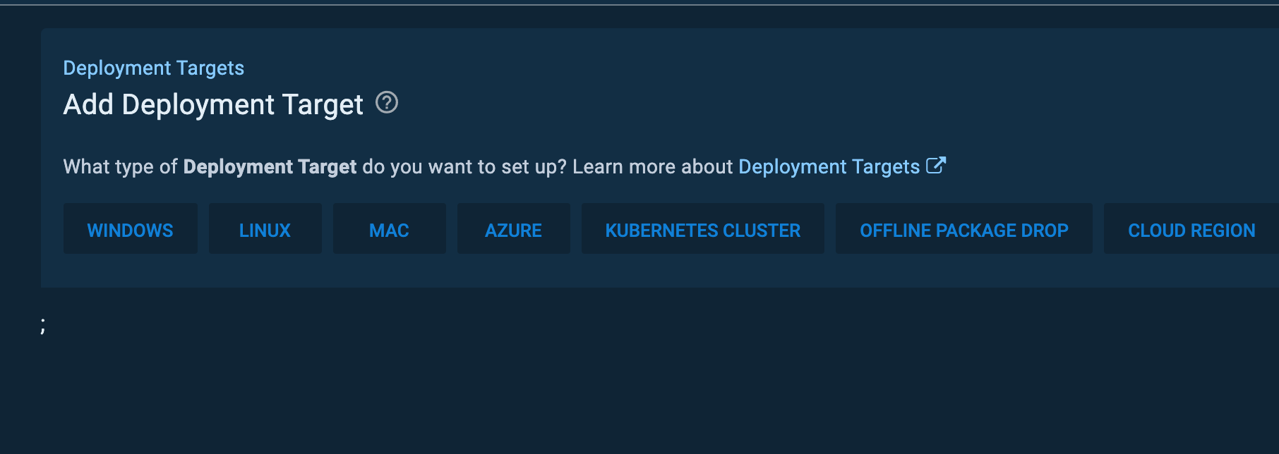 Semi-Colon Visible under Add Deployment Target · Issue #7080 · OctopusDeploy/Issues · GitHub