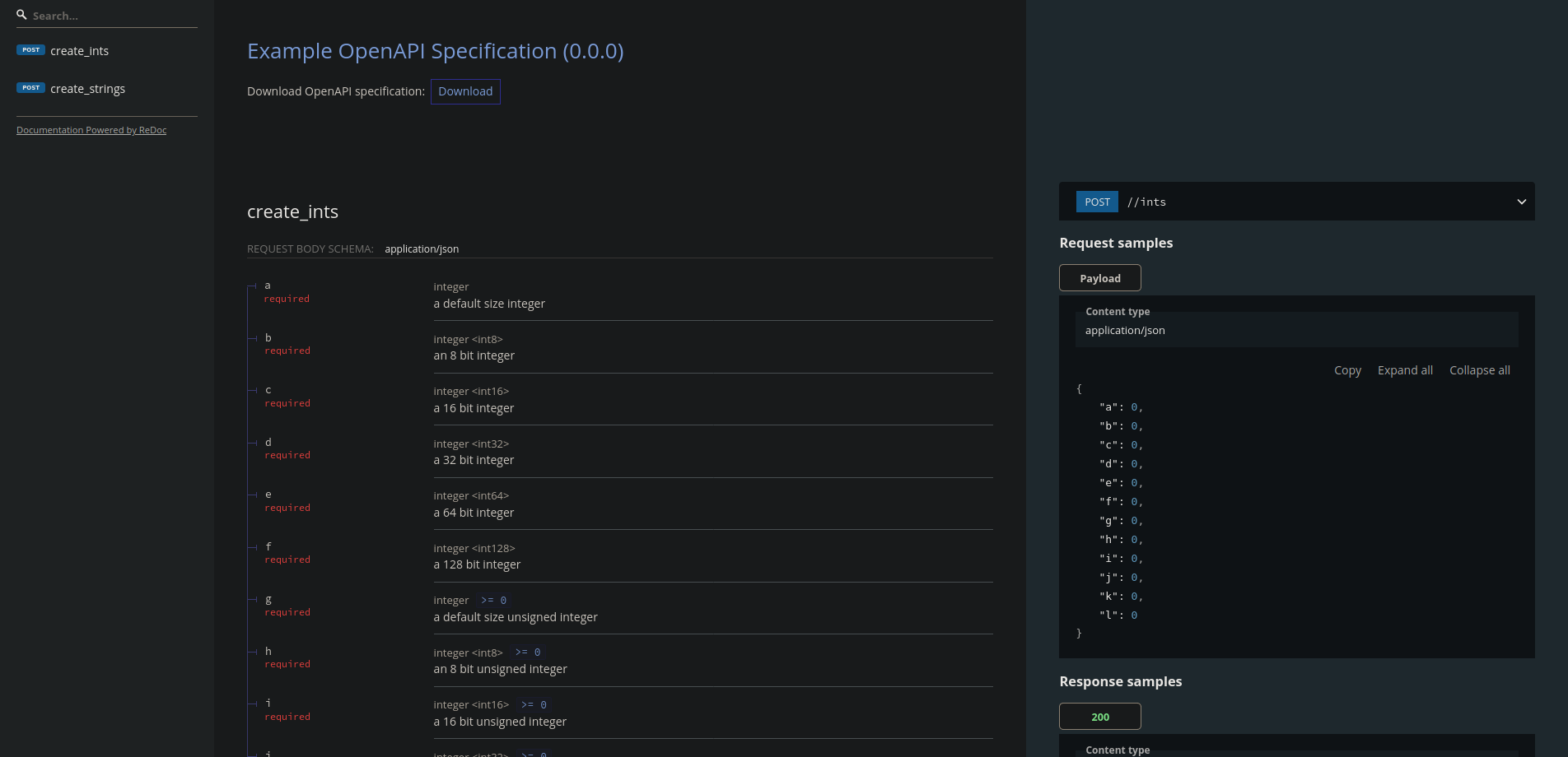Request/Response Schema incorrectly renders as 'any' · Issue #1608 · Redocly/redoc · GitHub