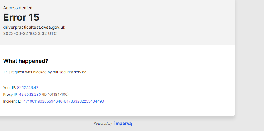 DVSA / Imperva - Access Denied - Error 15 · Issue #1364 · ultrafunkamsterdam/undetected ...