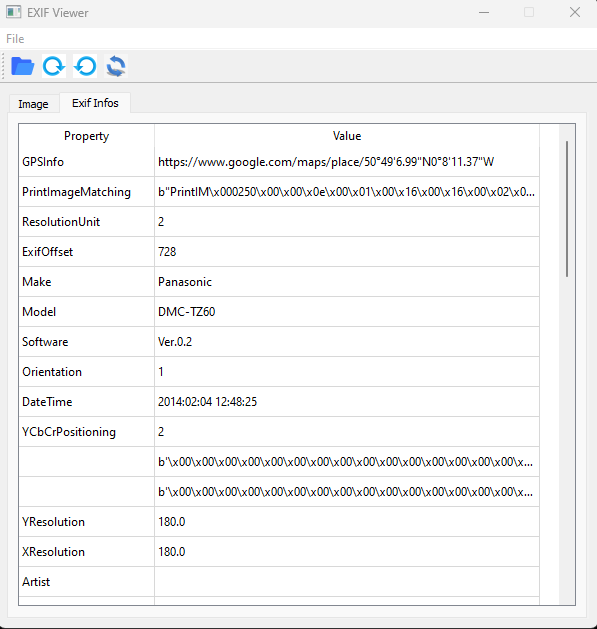 GitHub - cpagnini/EXIF-Viewer