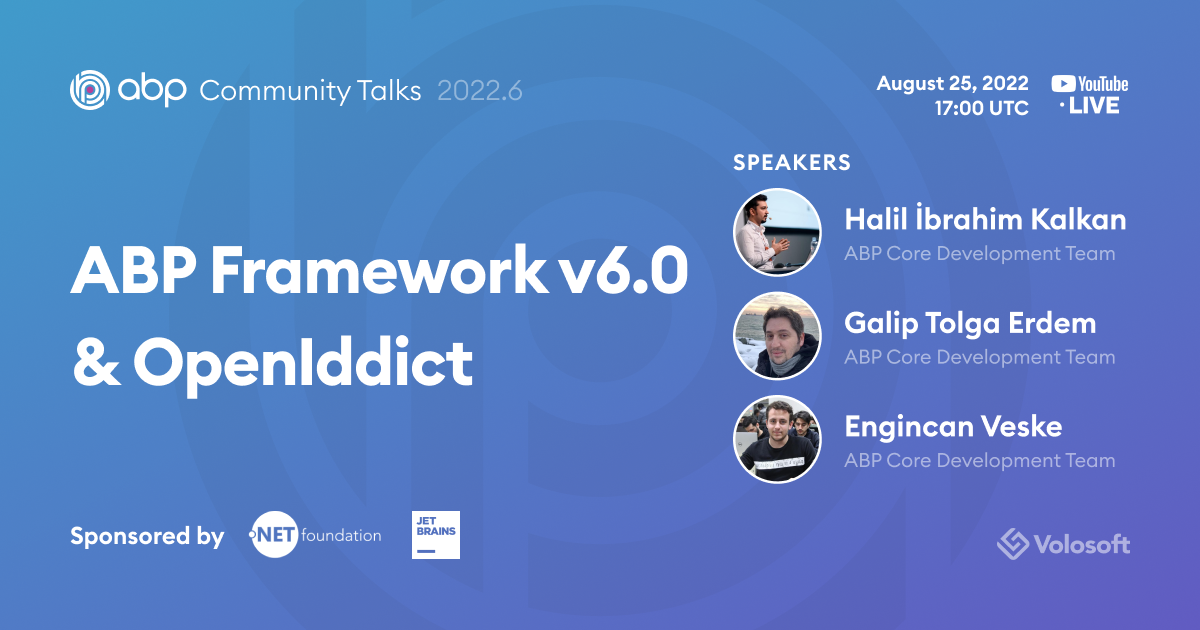 [AMPLIFICATION] - ABP & OpenIddict Event · Issue #94 · dotnet-foundation/content · GitHub