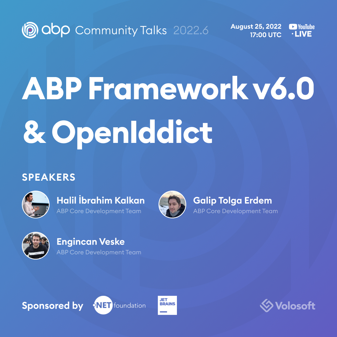 [AMPLIFICATION] - ABP & OpenIddict Event · Issue #94 · dotnet-foundation/content · GitHub