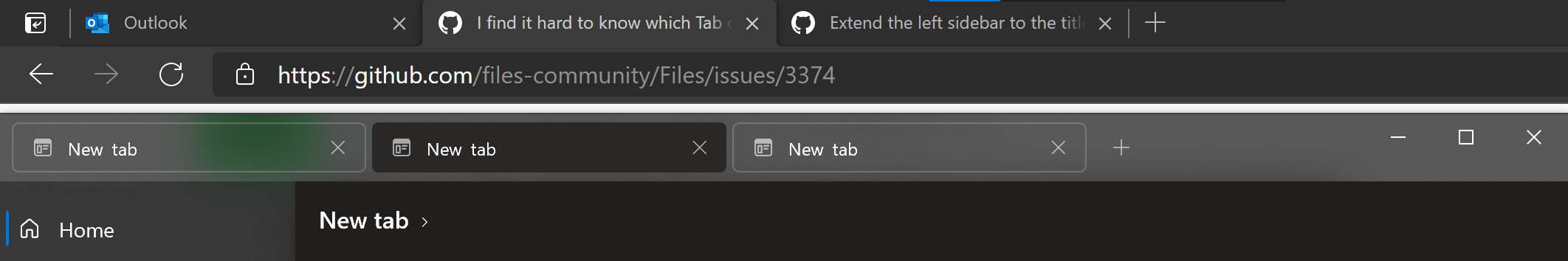 I find it hard to know which Tab or UI element is active/selected ...