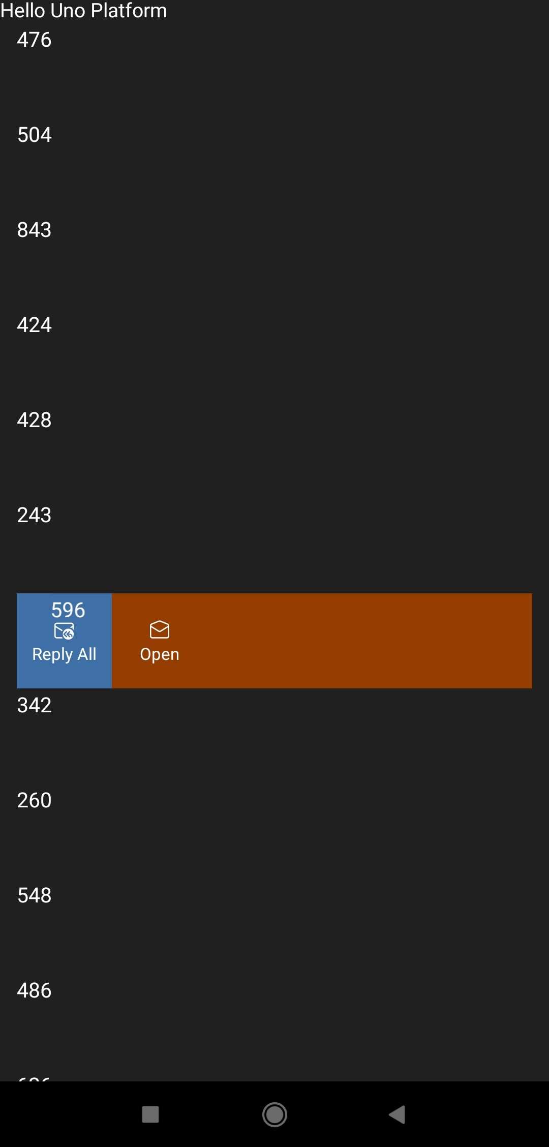 [Droid] `SwipeControl` in is transparent on swipe · Issue #12985 · unoplatform/uno · GitHub