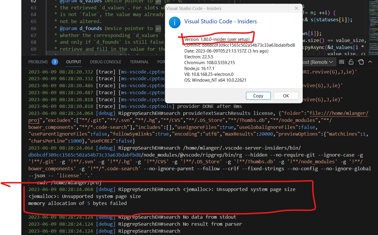jemalloc issue in ripgrep on aarch64-linux · Issue #179907 · microsoft/vscode · GitHub