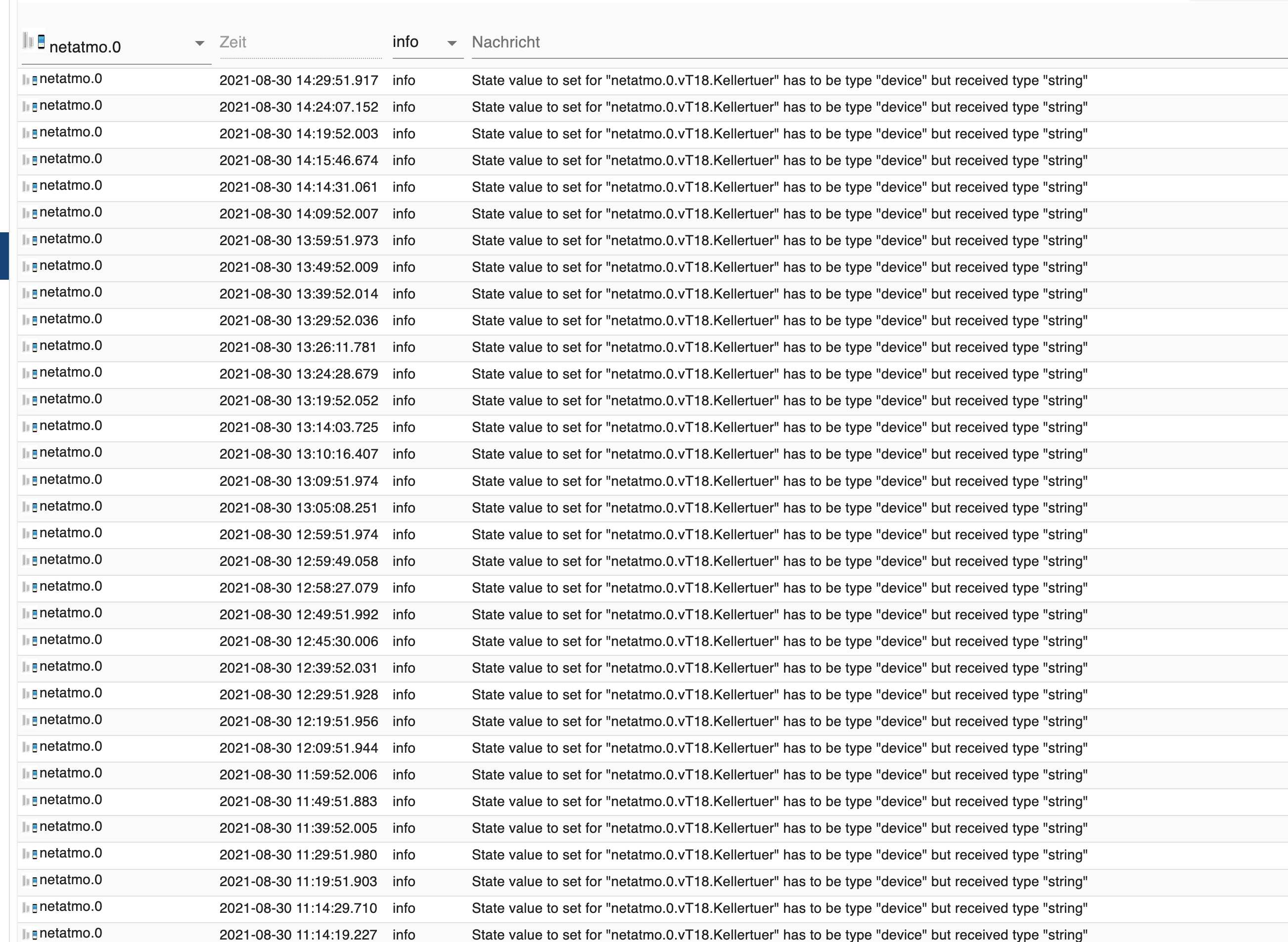 Produziert Info Logeinträge .."Type Device received String..." · Issue #78 · PArns/ioBroker ...
