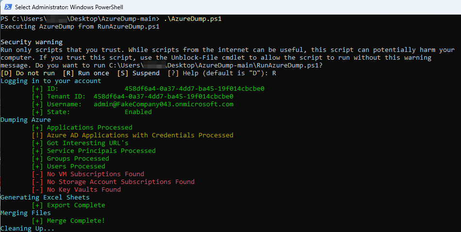Github Ocel0tsecazuredump Powershell Script To Enumerate Azuread And Output Good Data