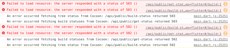 cocoon 503 and 502 from api/public/build-status & api/public/get-status · Issue #124613 ...