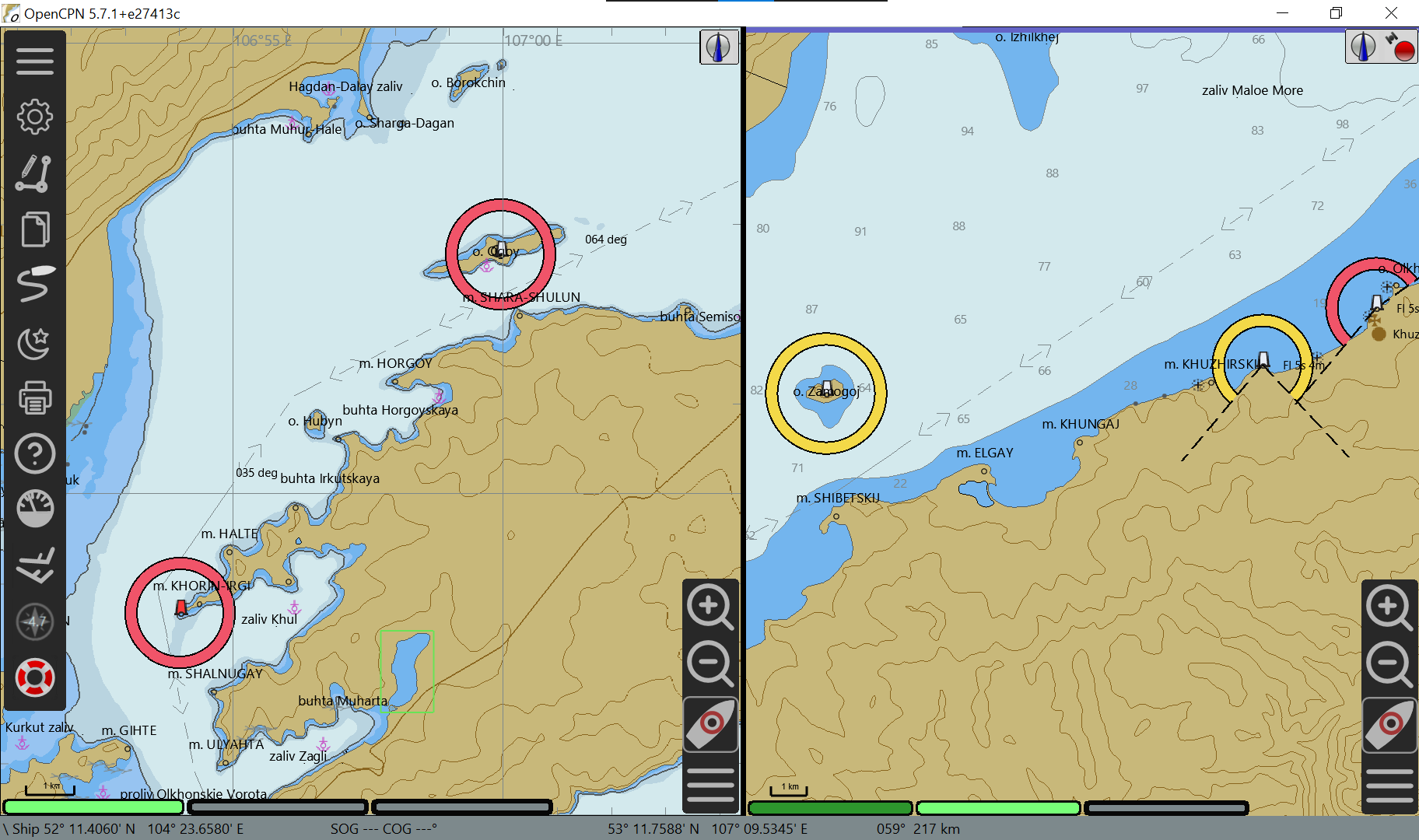 S-52: Beacon sector thickness becomes very large in dual canvas mode · Issue #2900 · OpenCPN ...