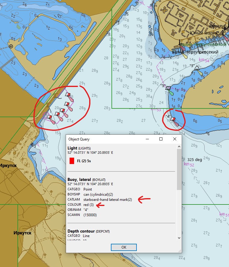 OCPN 4.99.1326, S-52 Incorrect coloring of objects CM93/ENC S-57 · Issue #1240 · OpenCPN/OpenCPN ...