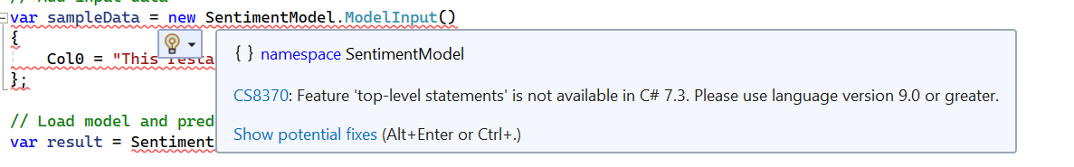 I Ran Into a Problem · Issue #2744 · dotnet/machinelearning-modelbuilder · GitHub