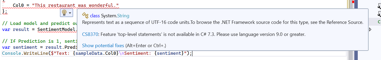 I Ran Into A Problem · Issue 2744 · Dotnet Machinelearning Modelbuilder · Github
