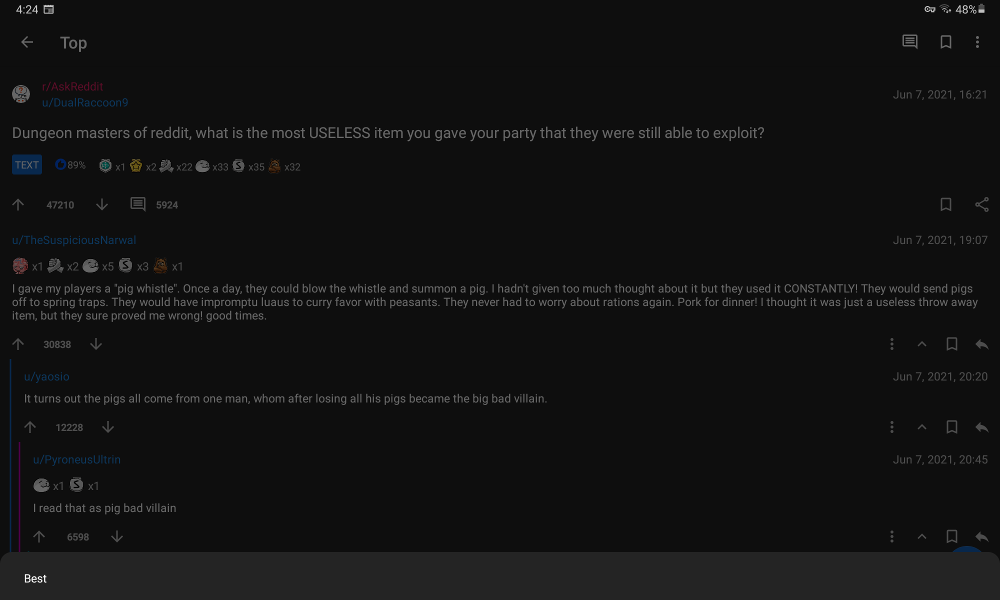Menu position bug in Landscape Mode · Issue #369 · Docile-Alligator/Infinity-For-Reddit · GitHub