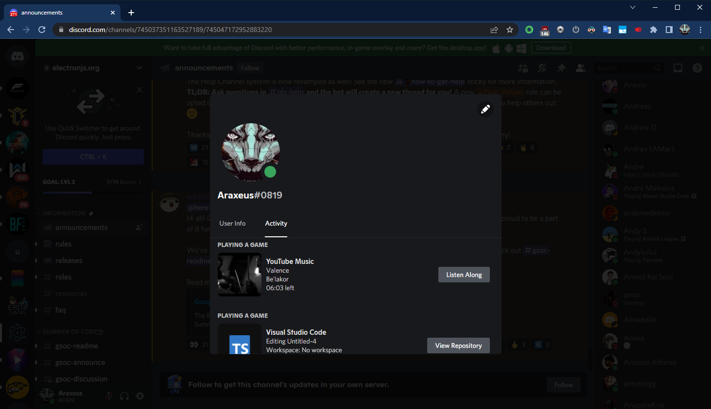 [Enhancement] Discord Integration - Show and Hide · Issue #658 · th-ch ...