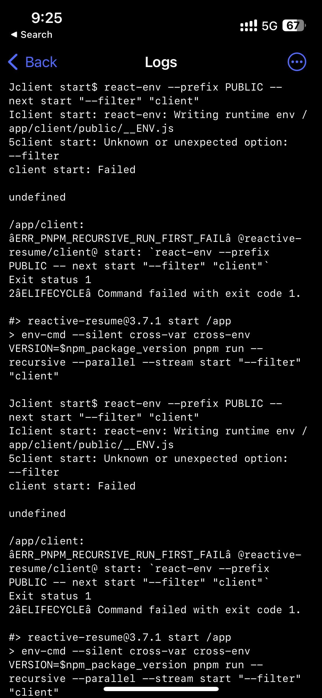 [BUG] Client docker: no option --filter · Issue #1291 · AmruthPillai/Reactive-Resume · GitHub