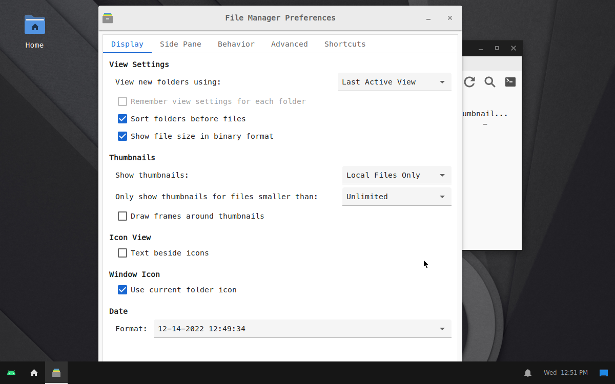[Enhancement]:View settings per folder is greyed out in thunar file manager. · Issue #13908 ...