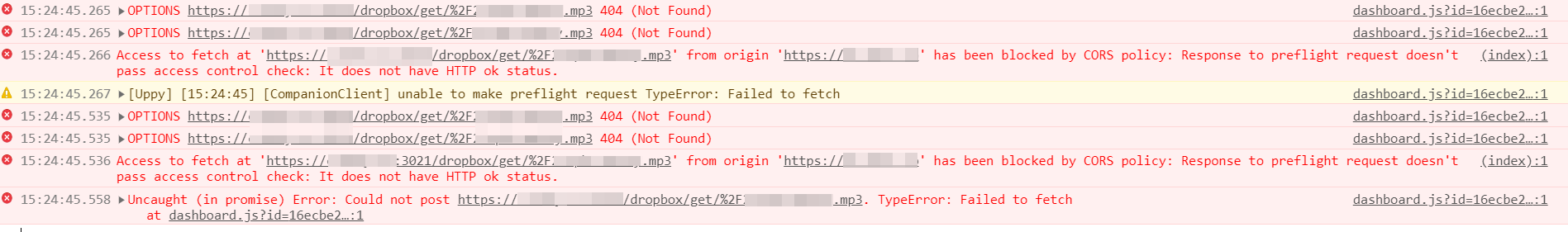 Dropbox calls fail with 404 · Issue #1992 · transloadit/uppy · GitHub