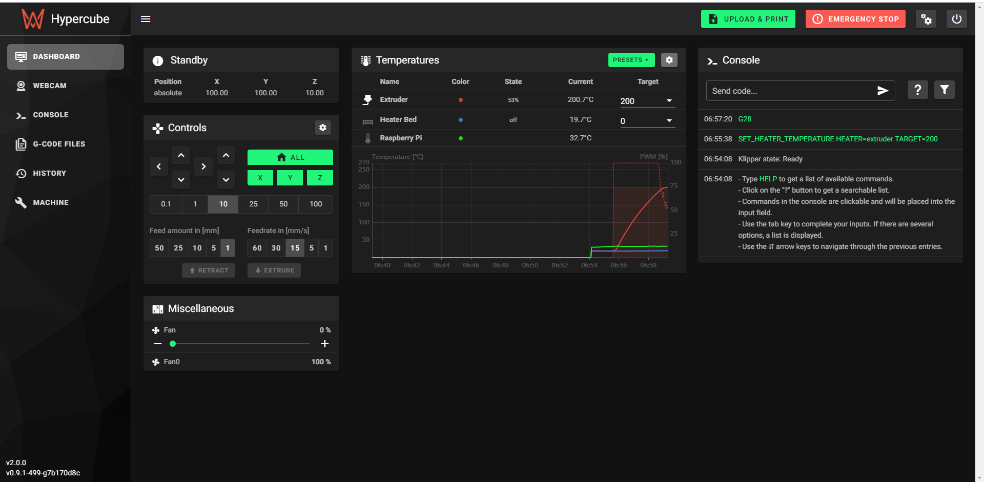 Retract and Extrude buttons gray after setting min_extrude_temp · Issue ...