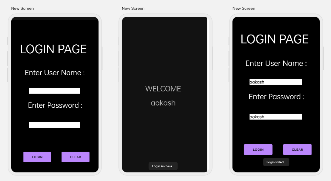 GitHub - thisaakash/Intent-Login-Module: To understand Activity, Intent a. Create sample ...