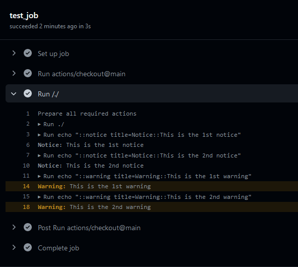 All Annotations not showing in composite actions · community · Discussion #40606 · GitHub