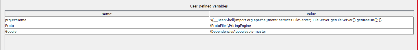 GRPC request: Unable to use ${} as a path for Proto Root and Library Directory directories ...