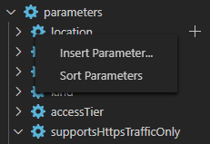 Fit and finish for Insert Item... · Issue #670 · microsoft/vscode-azurearmtools · GitHub