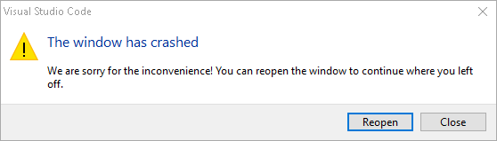 VS Code crashing on restart after opening large file once with —max-memory=12288 · Issue #80701 ...