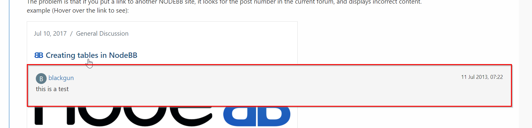 Problem displaying new internal link content · Issue #10096 · NodeBB/NodeBB · GitHub