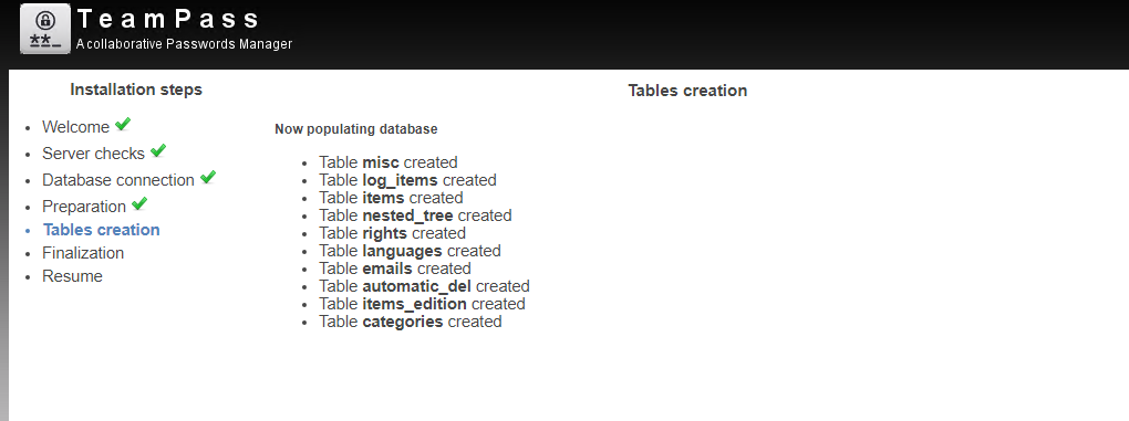 Tables Creation stuck · Issue #2875 · nilsteampassnet/TeamPass · GitHub
