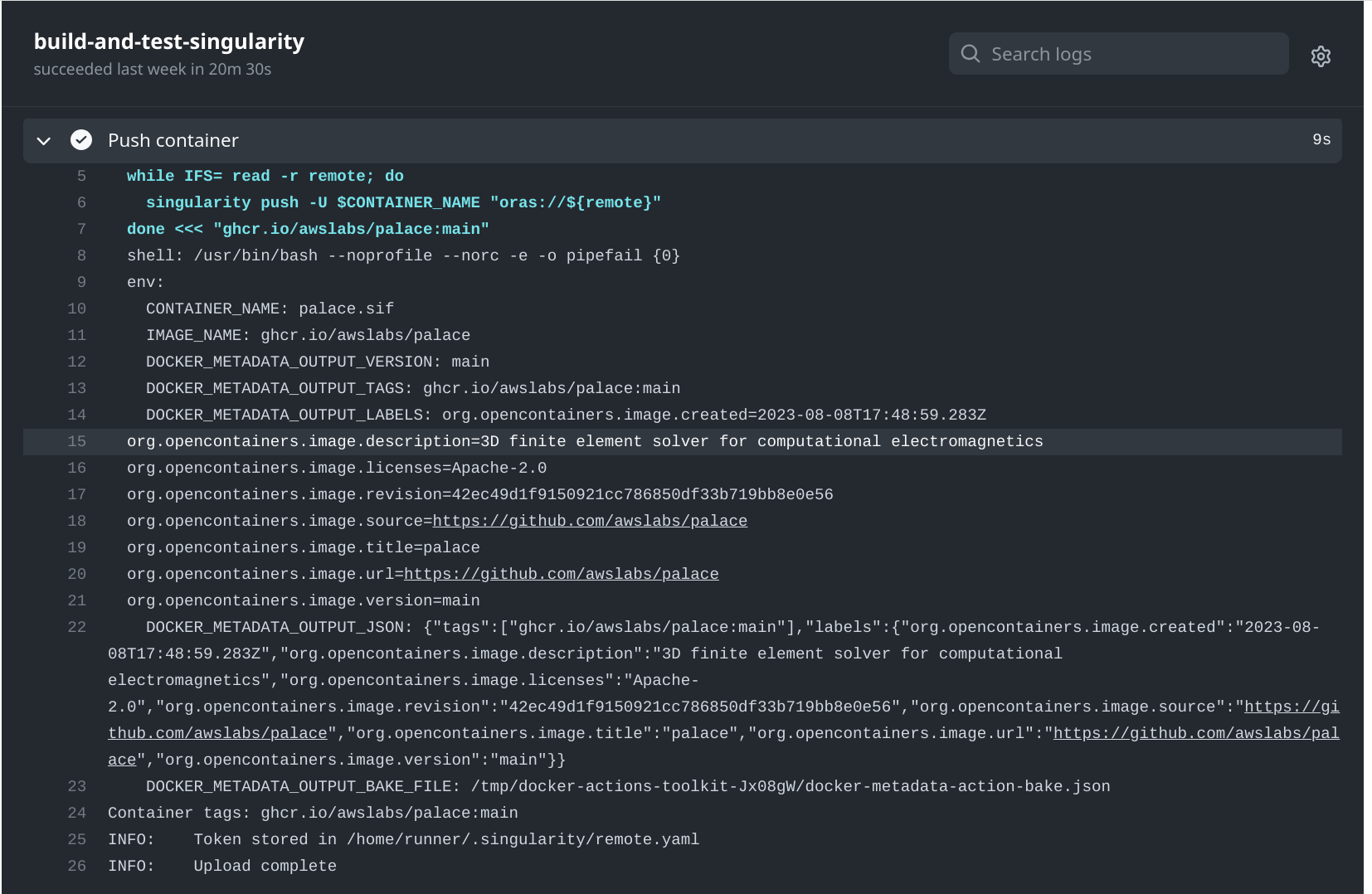 Built Singularity image not visible in packages · Issue #83 · awslabs/palace · GitHub