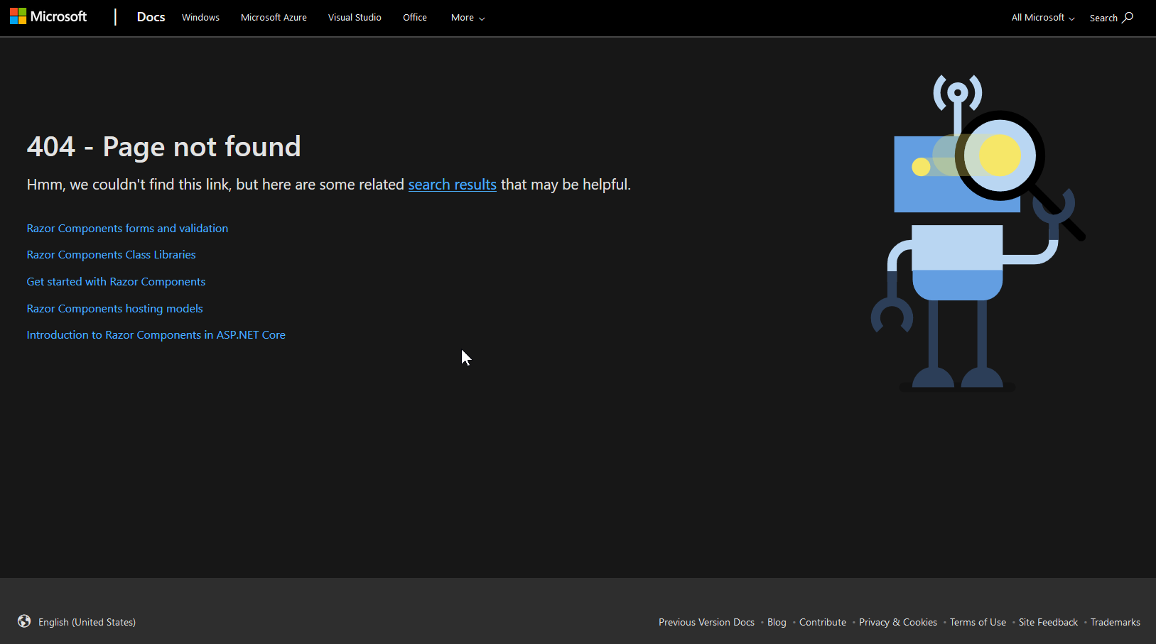 Blazorrazor Components Docs Links Are Broken · Issue 9426 · Dotnetaspnetcore · Github 