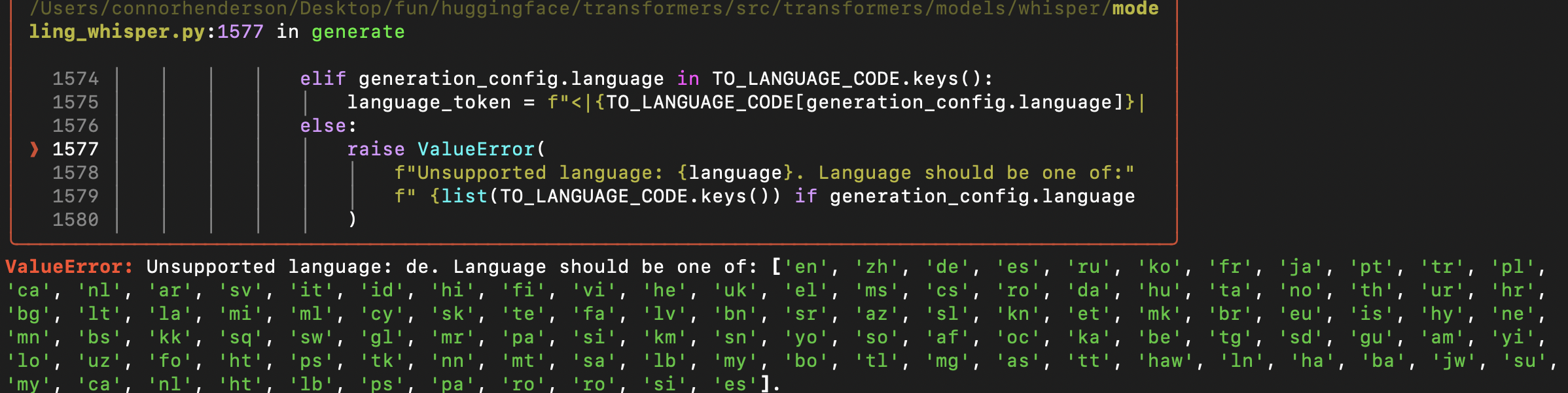 Whisper generation support for passing acronym to language arg · Issue #23140 · huggingface ...