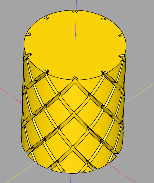Knurling by cutting doesn't work with more complex cutting shapes ...