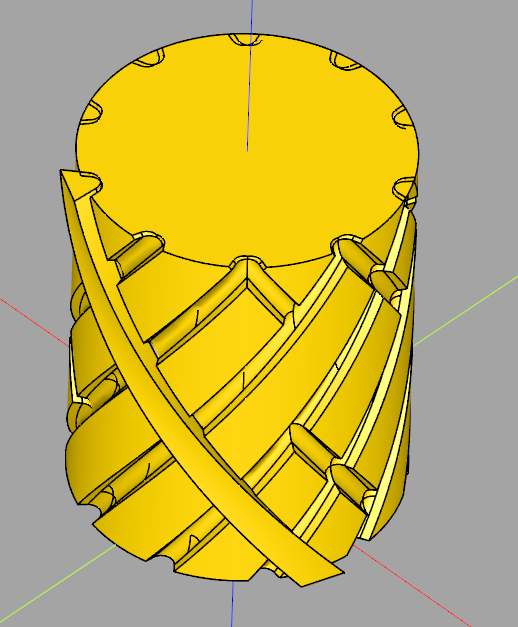 Knurling by cutting doesn't work with more complex cutting shapes ...