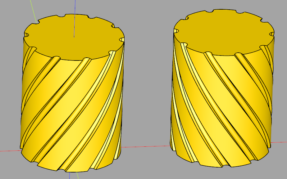 Knurling by cutting doesn't work with more complex cutting shapes · Issue #1442 · CadQuery ...
