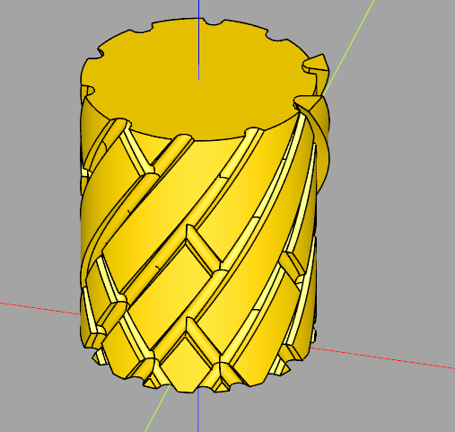 Knurling by cutting doesn't work with more complex cutting shapes · Issue #1442 · CadQuery ...