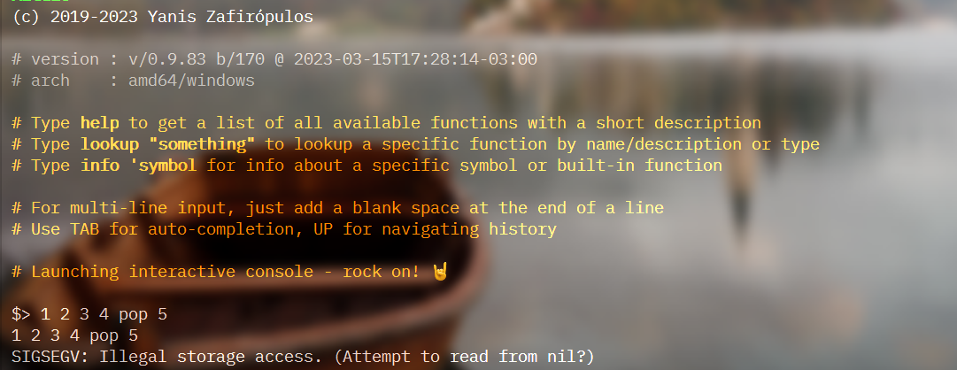 [Core\pop] should throw an error instead of try to read from nil · Issue #1083 · arturo-lang ...