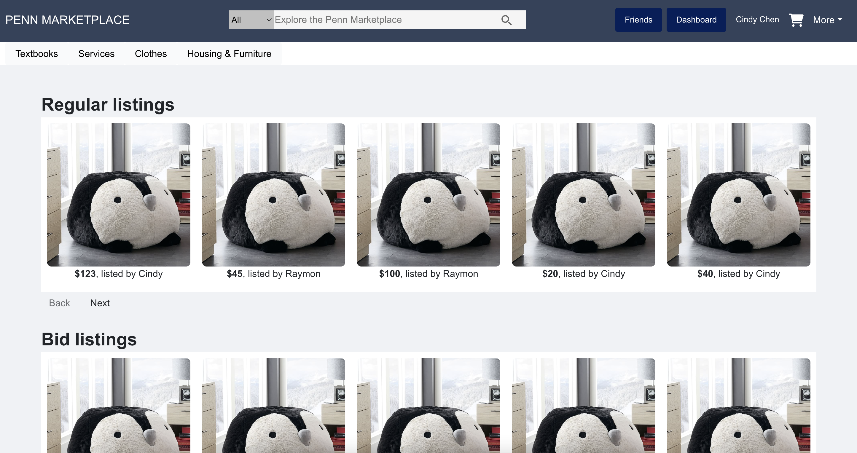 GitHub - cindych/penn-marketplace: a marketplace for Penn students