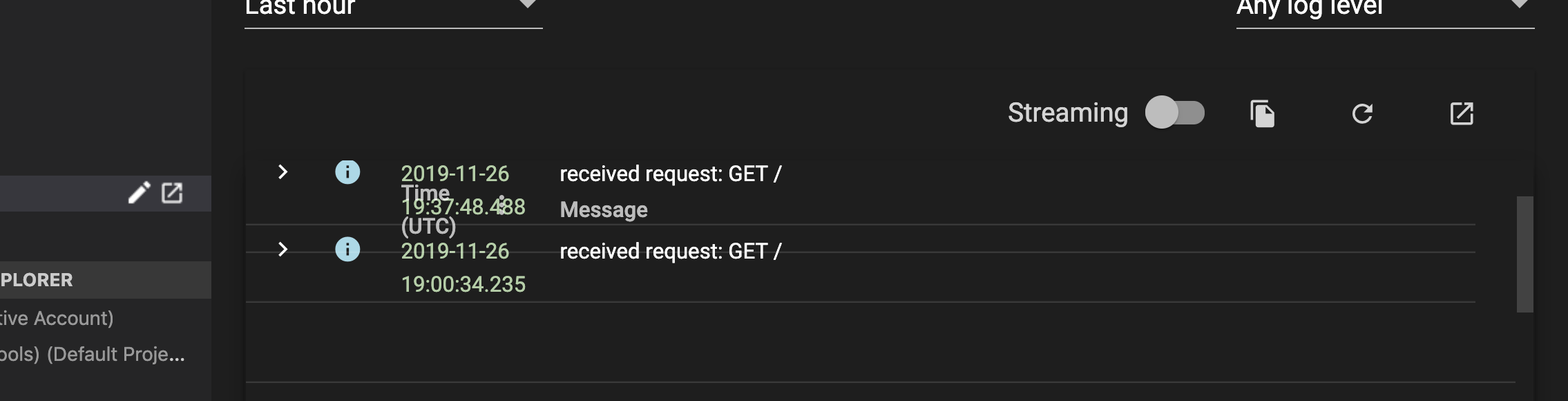 stackdriver logs are visually overlapping the logs header. · Issue #163 · GoogleCloudPlatform ...