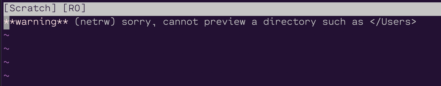 **warning** (netrw) sorry, cannot preview a directory such as · Issue #2426 · nvim-telescope ...