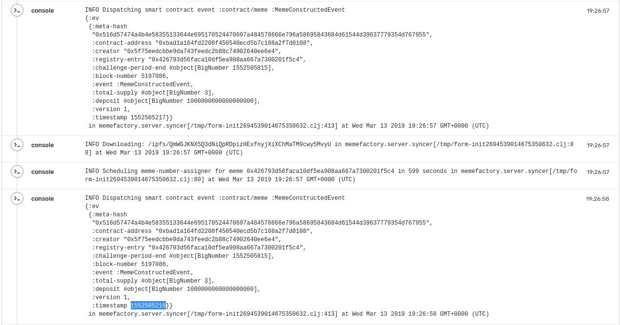 processing past events throws SQL exception · Issue #67 · district0x/memefactory · GitHub