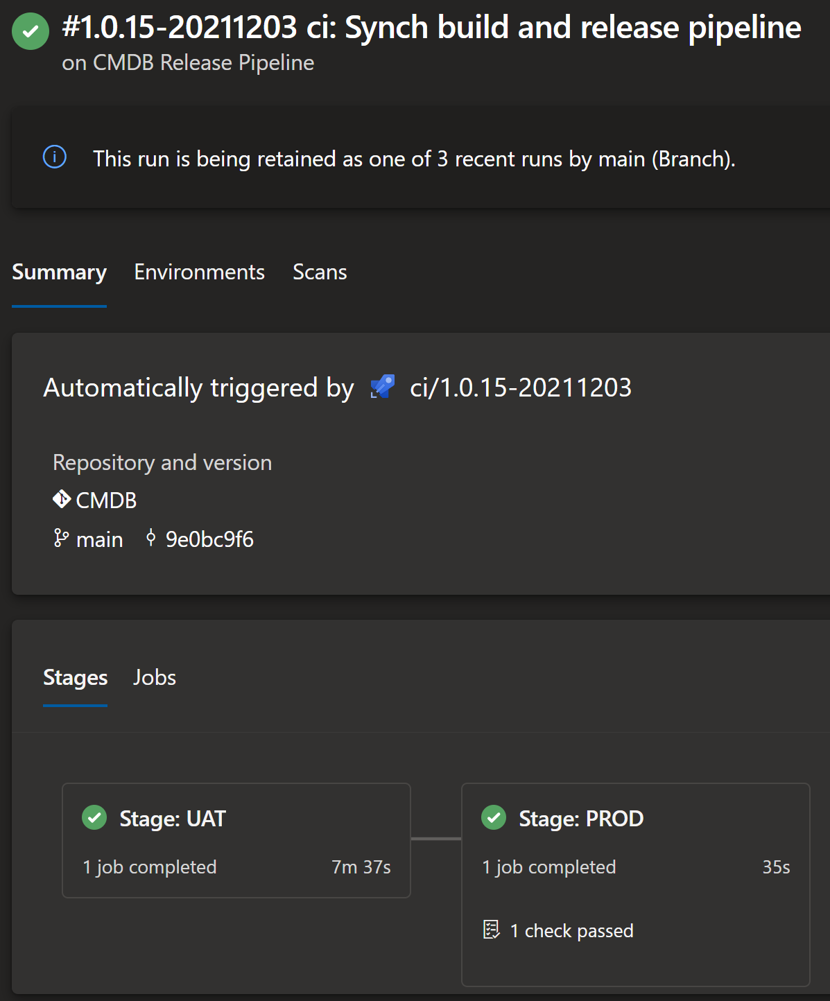 Deployment name at the Environment page is not updated if deployment ...