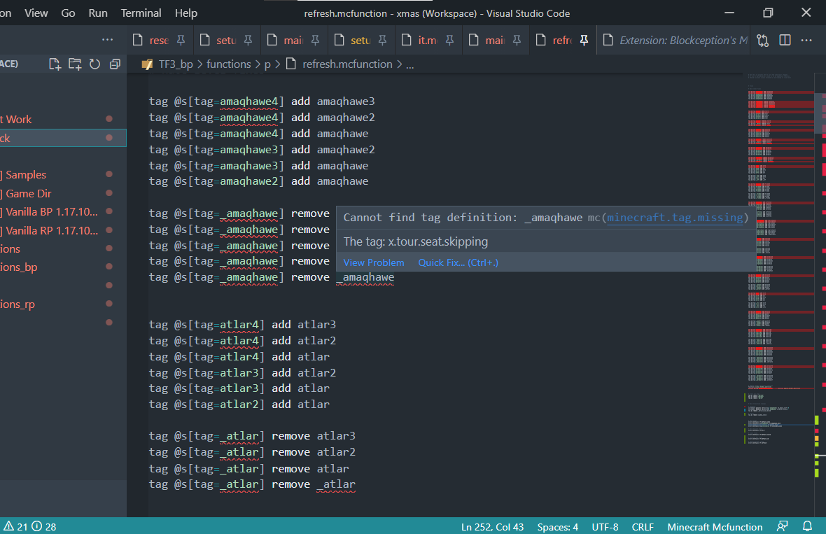 Diagnostics cannot be disabled · Issue #134 · Blockception/VSCode-Bedrock-Development-Extension ...