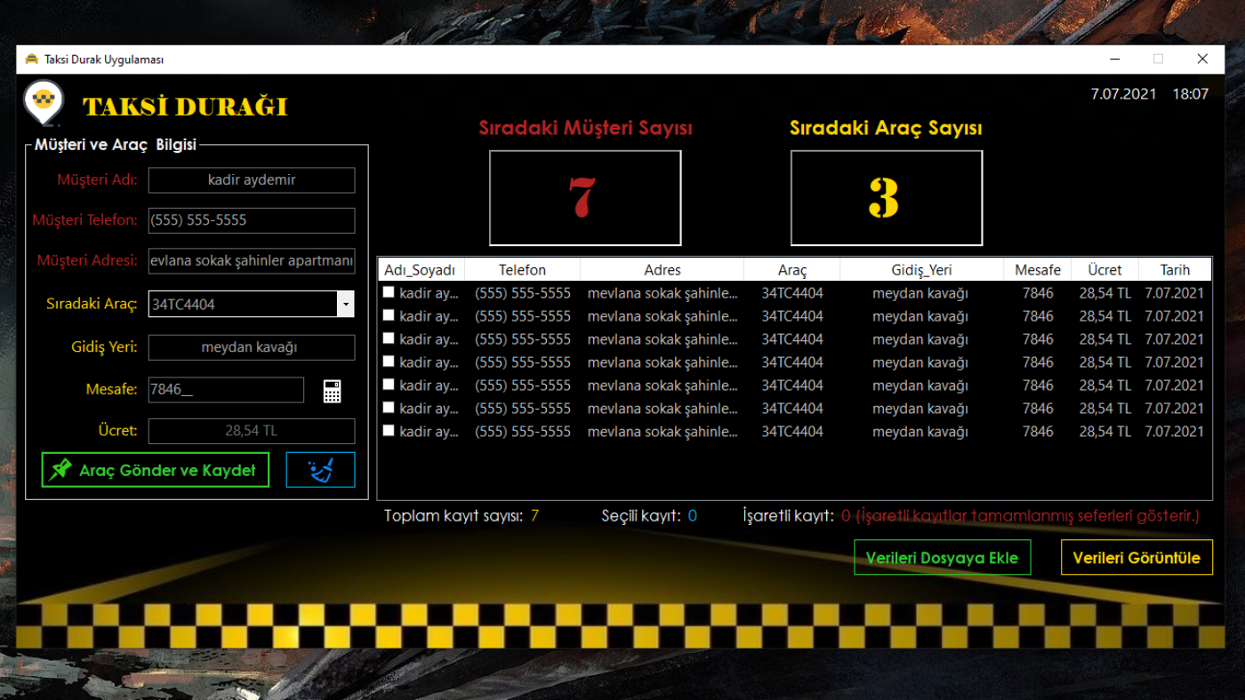 GitHub - Kadir-Aydemir/Taxi-Stand-App: C# ile yaptığım not defterinde dosyalama işlemi yaptığım ...