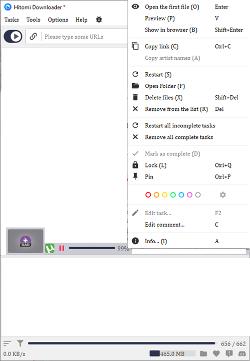 완료되지 않은 작업의 수정 · Issue #3609 · KurtBestor/Hitomi-Downloader · GitHub