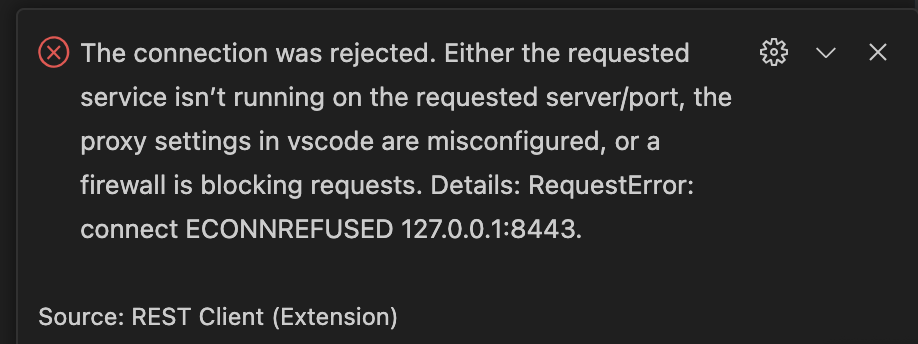 Connection was rejected error · Issue #1169 · Huachao/vscode-restclient · GitHub