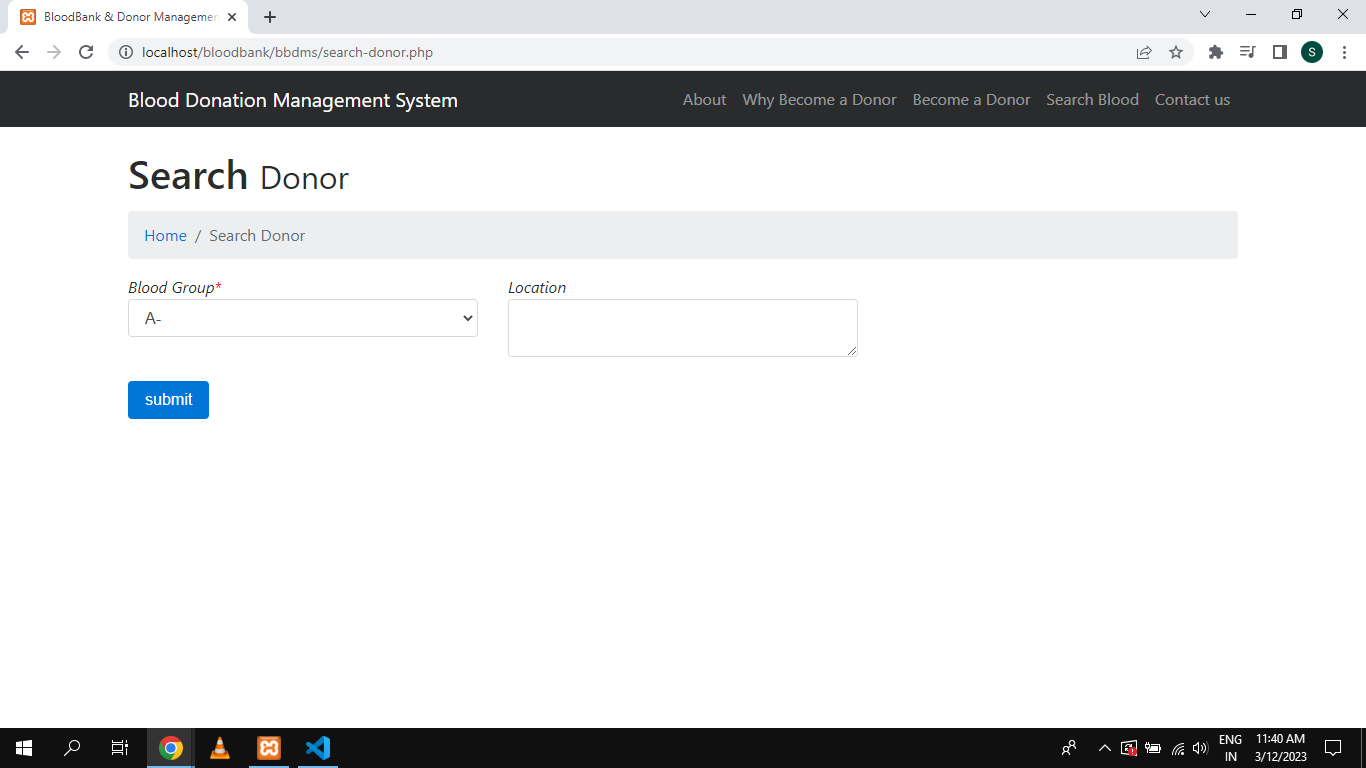 GitHub - supzi-del/blood-donation-management: Blood Bank Management System is a browser based ...