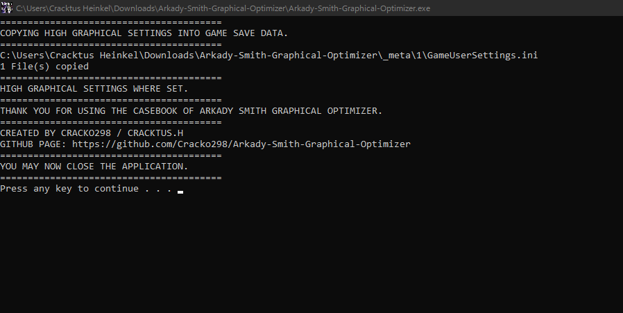 GitHub - Cracko298/Arkady-Smith-Graphical-Optimizer: A simple tool that ...